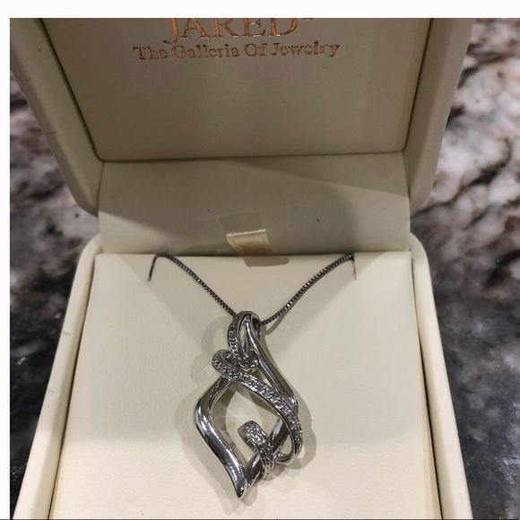 Jewelry | Jareds Sterling Silver And Diamond Necklace | Poshmark